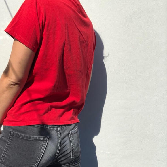 Vintage | Tops | Vintage Disney Mickey Mouse Red Tee Shirt | Poshmark